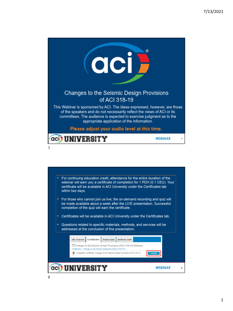 ACI 318-19 Seismic Design Changes | PDF | Concrete | Solid Mechanics