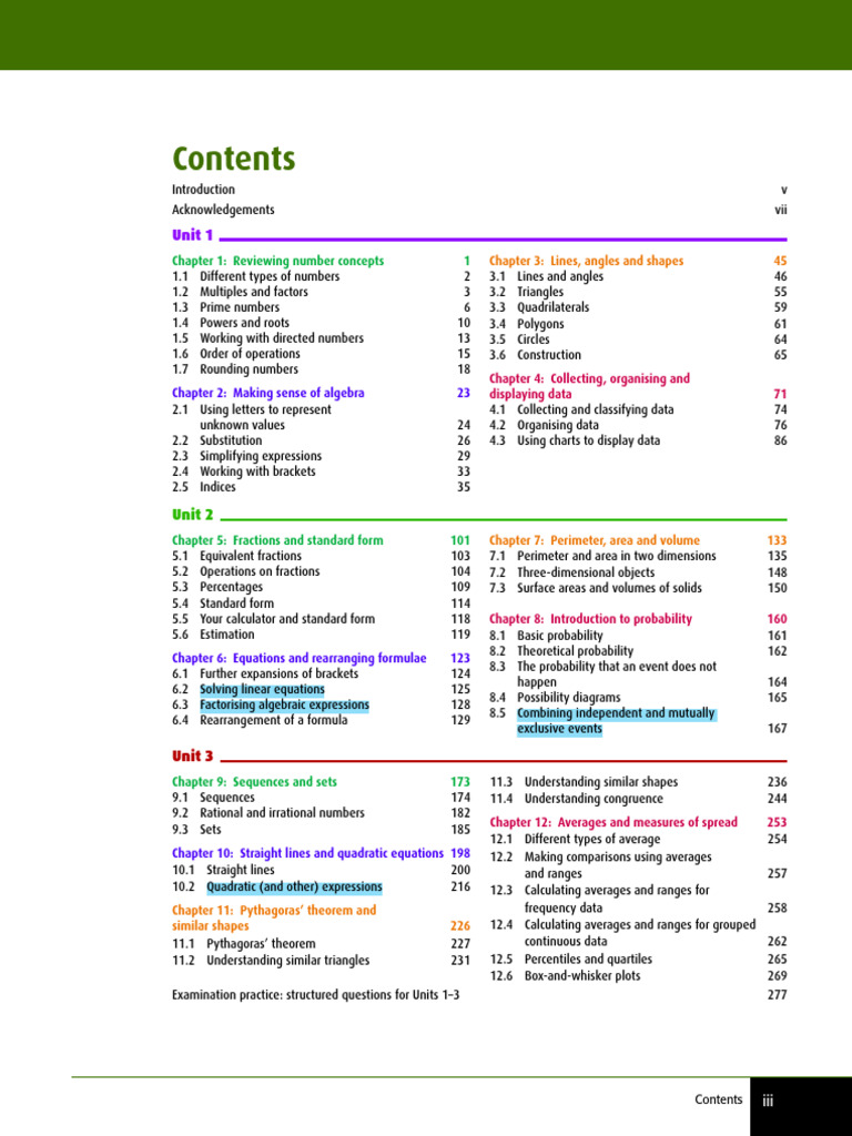 Igcse Maths Index Pdf Trigonometric Functions Area