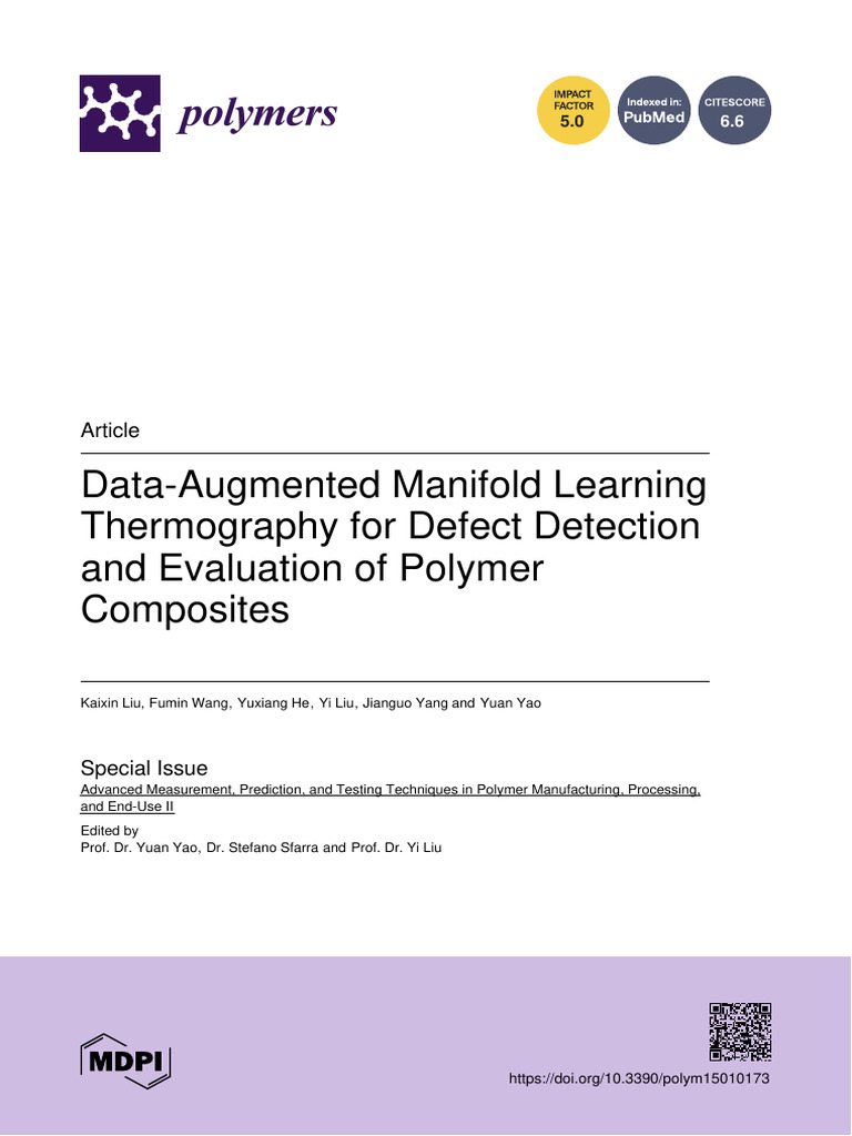 Data-Augmented Manifold Learning Thermography For Defect Detection and Evaluation of Polymer ...