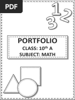 Maths Portfolio (COVER Page) - GR | PDF