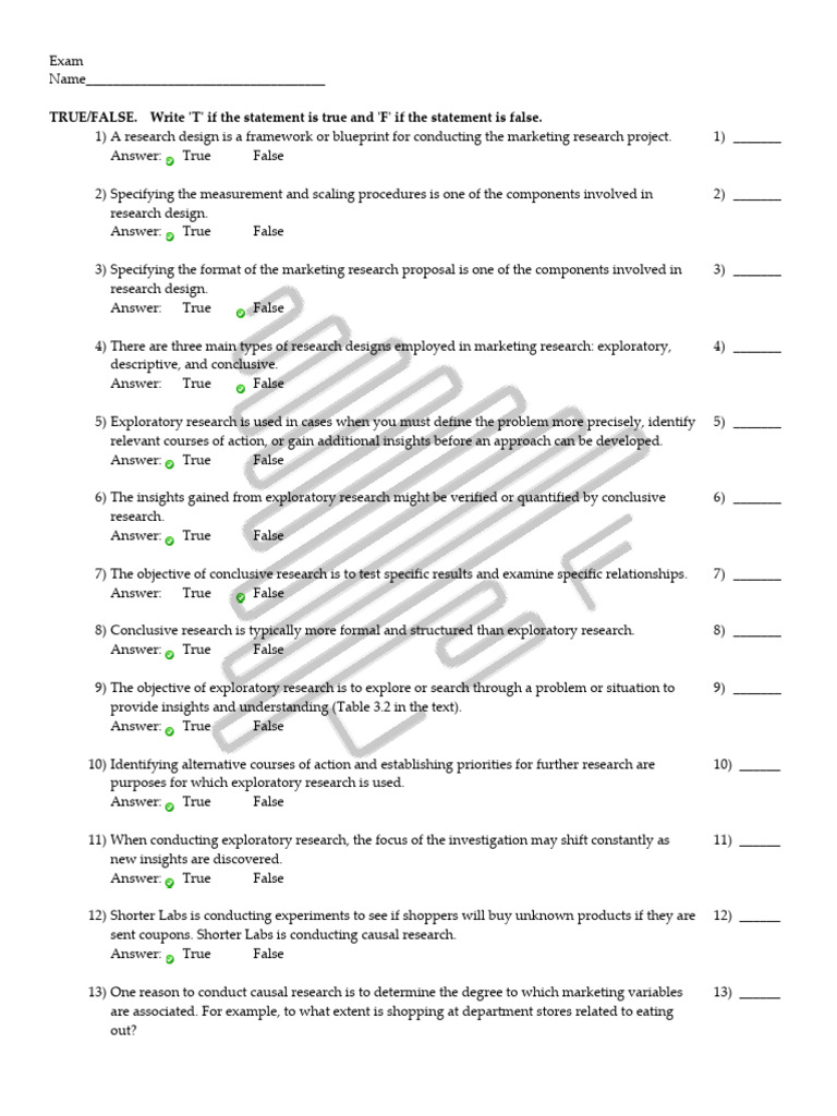 Marketing Research Chapter 3 | PDF | Sampling (Statistics) | Causality