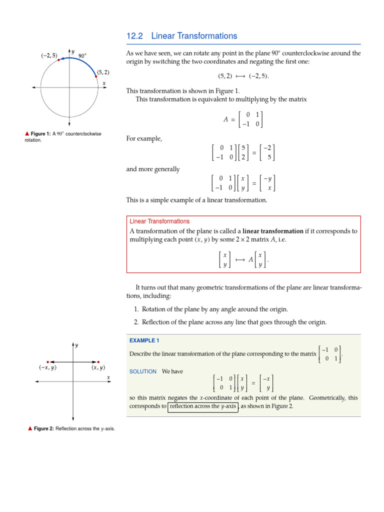 LinearTransformations | PDF | Matrix (Mathematics) | Cartesian ...