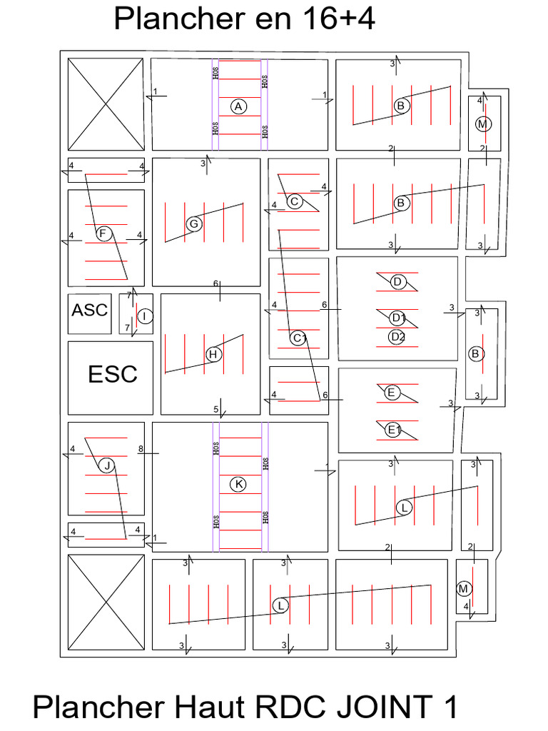 Plan de Coffrage Plancher Haut RDC | PDF