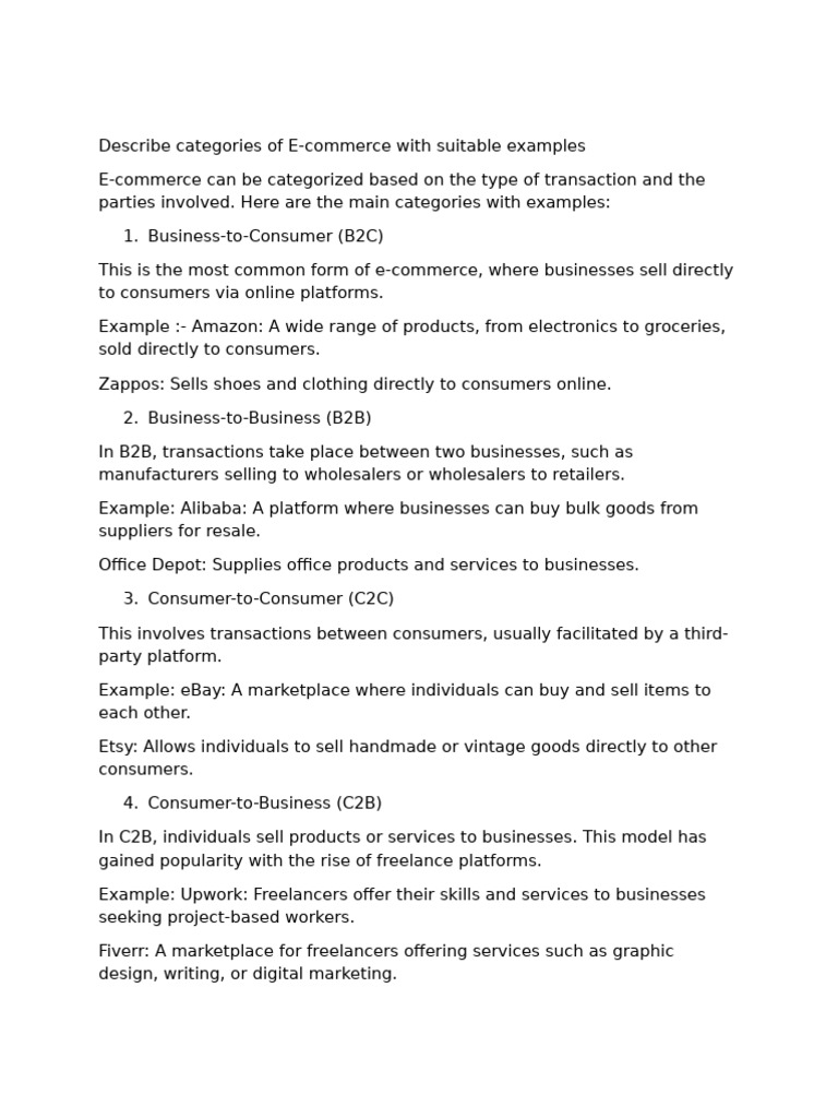 E-Commerce ...... Answers | PDF | E Commerce | Customer Relationship ...