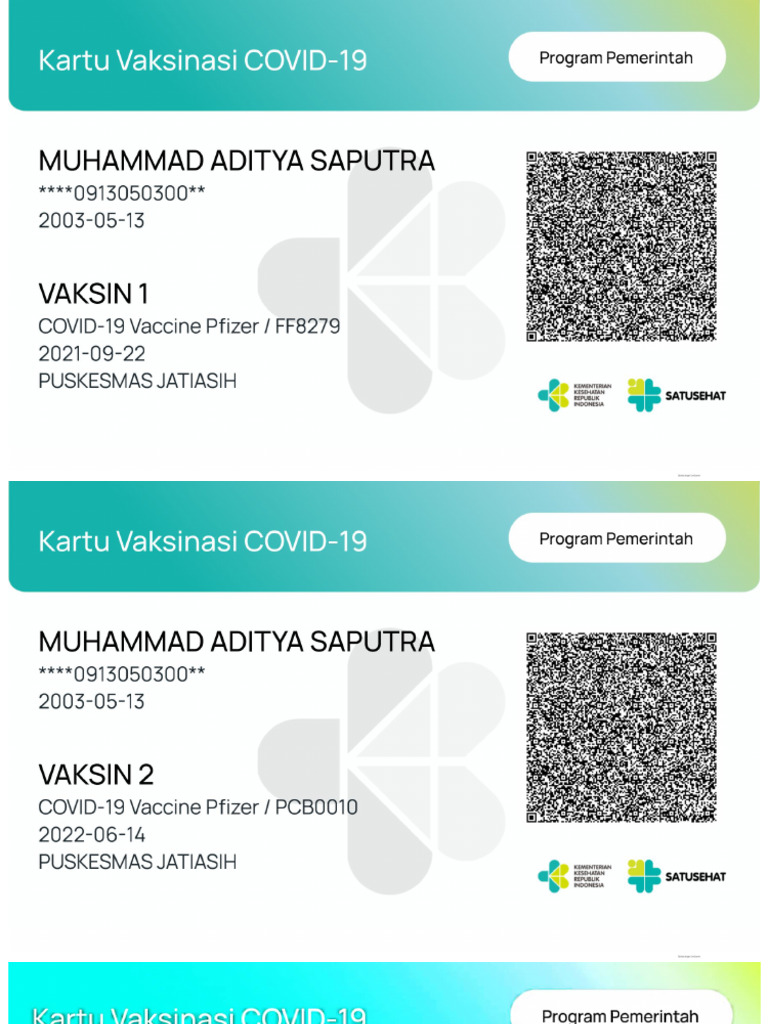 Sertifikat Vaksin | PDF