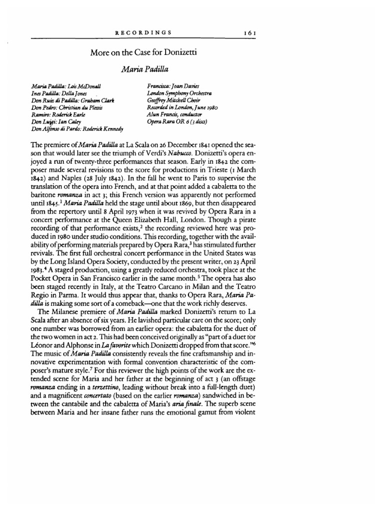 Lawton, David - More On The Case For Donizetti (1985) | PDF | Giuseppe ...