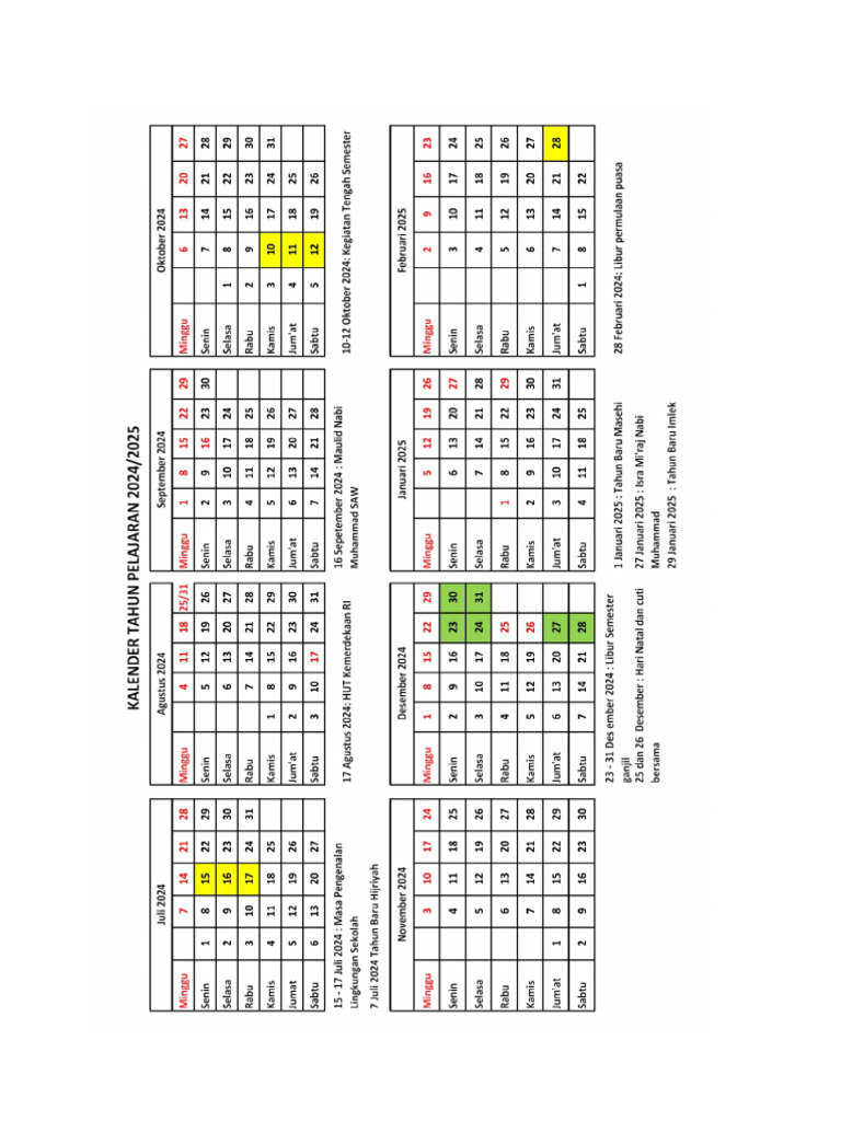 Kalender Smksa | PDF