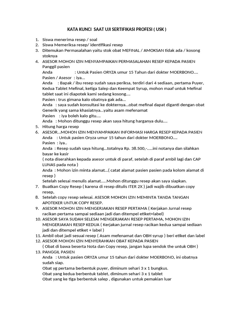 Proses Penggantian Obat Mefinal | PDF