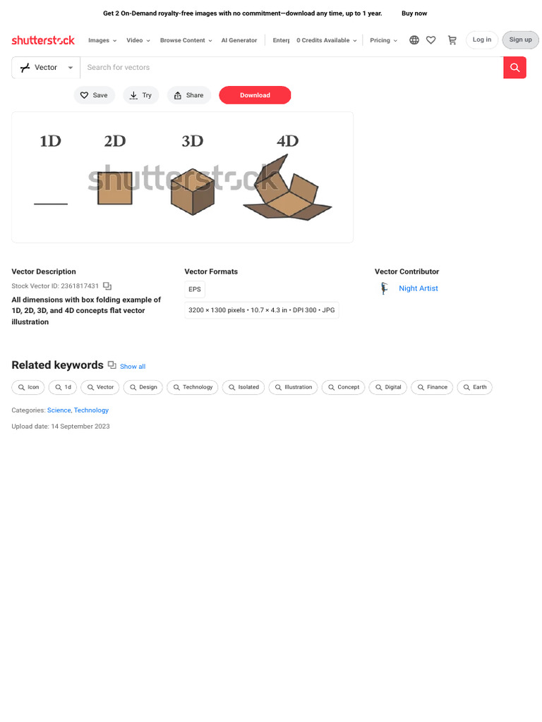 All Dimensions Box Folding Example 1d Stock Vector (Royalty Free ...