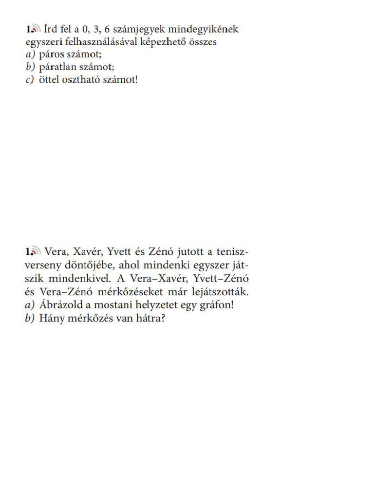 Dolgozat 7.o. Gráfok, Rendezések | PDF