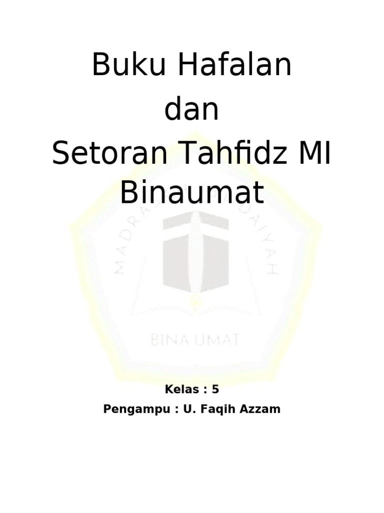 Buku Hafalan | PDF