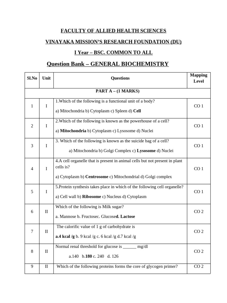 General Biochemistry | PDF | Lipoprotein | Glucose