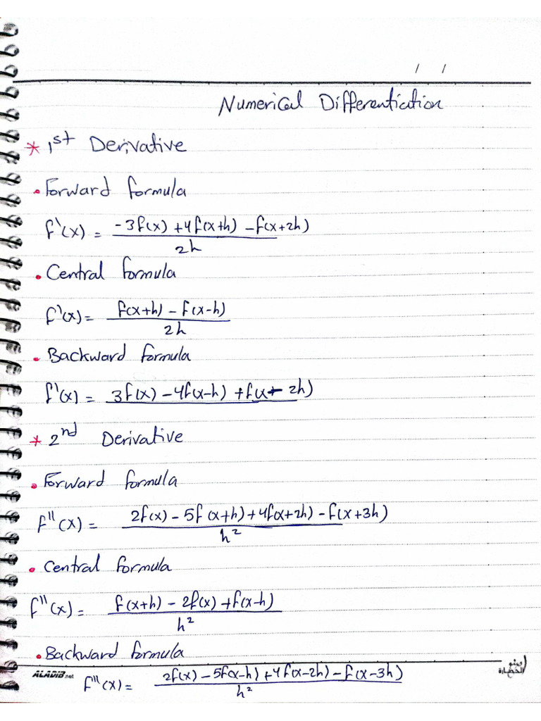 Numerical Differentiation | PDF
