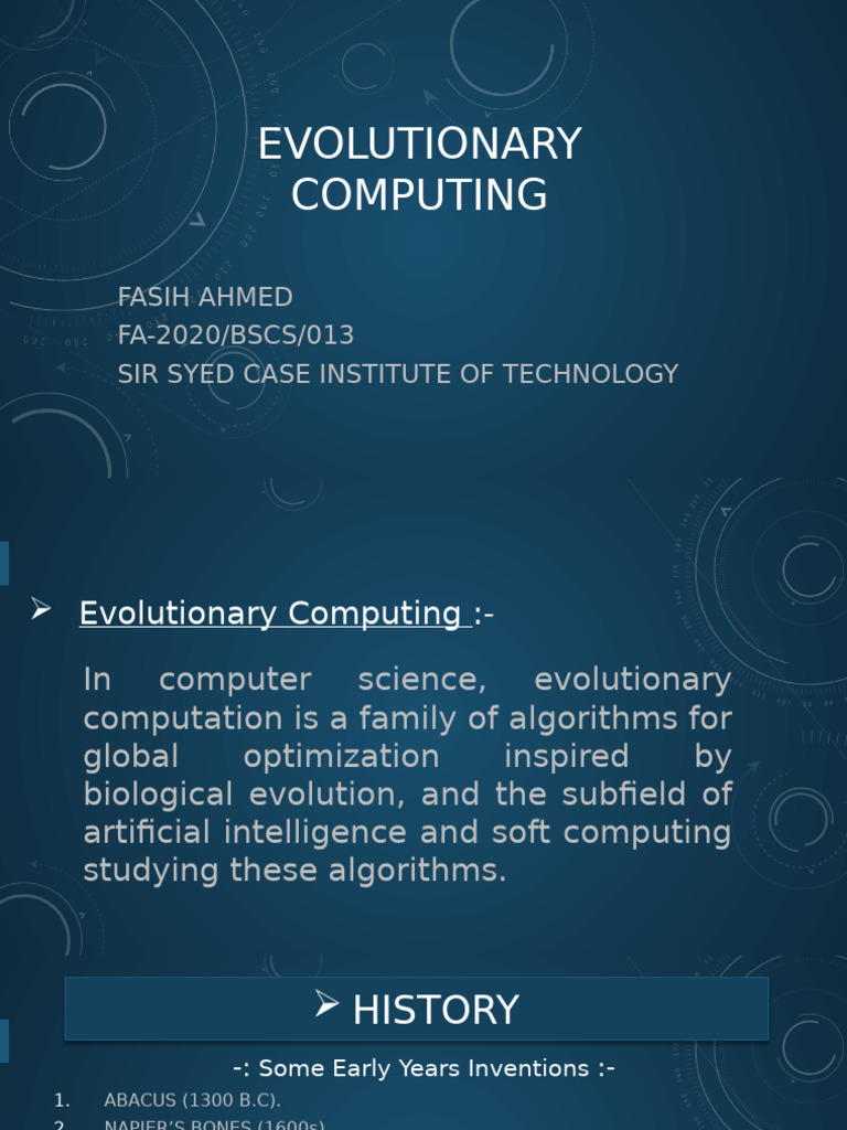 Evolutionary Computing Presentation | PDF | Integrated Circuit ...