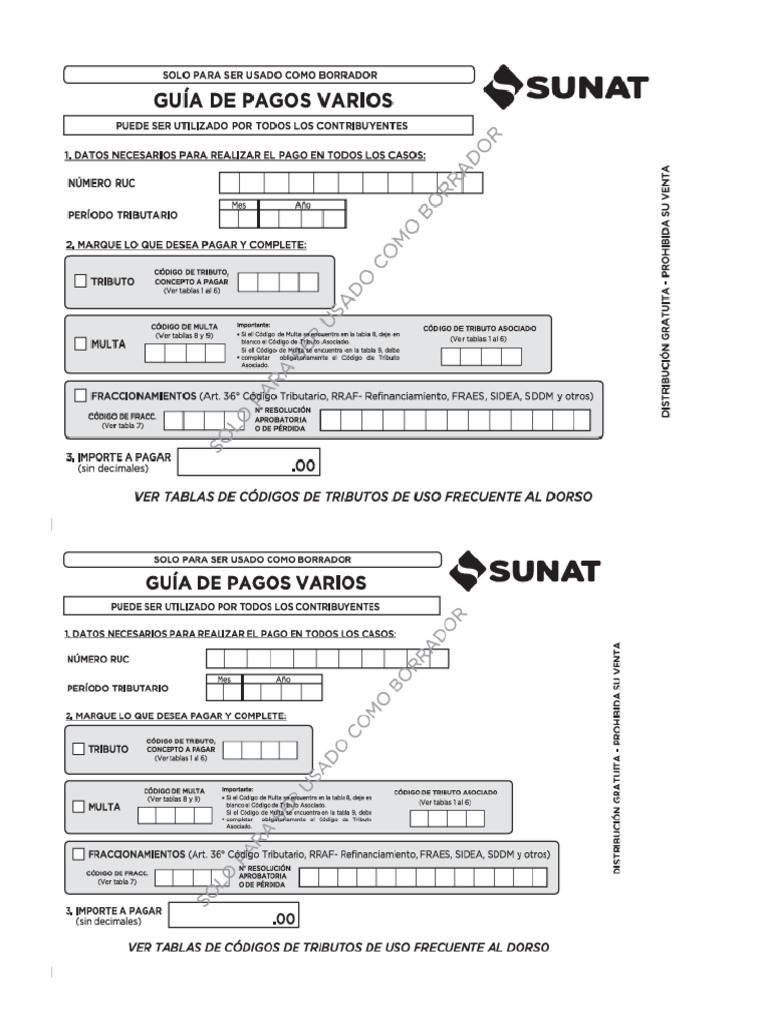 GUIA PARA PAGAR VARIOS | PDF