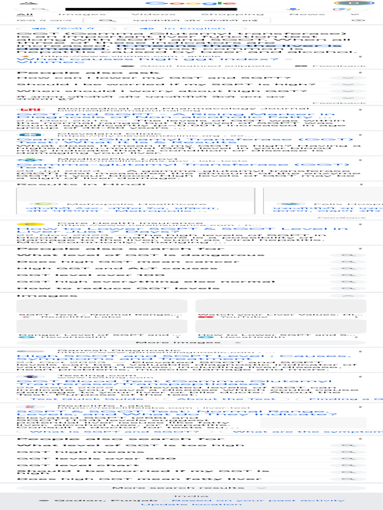 SGPT and GGT High - Google Search | PDF | Abdomen | Organ (Anatomy)