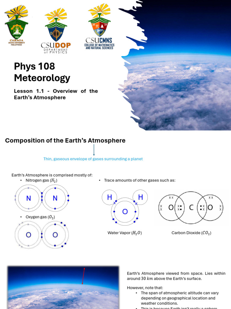 Lesson 1.1: Overview of The Earth's Atmosphere | PDF | Atmosphere ...