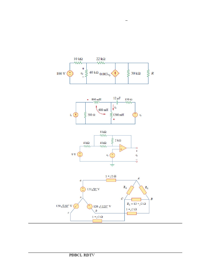 Mid-Term Exam: Electrical Circuit ELCI140144E | PDF | Science ...