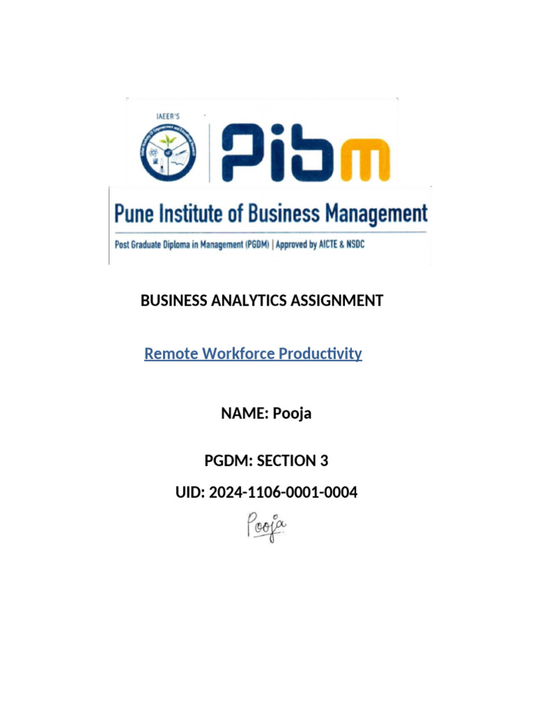 Pooja Business Analytics | PDF | Machine Learning | Analytics