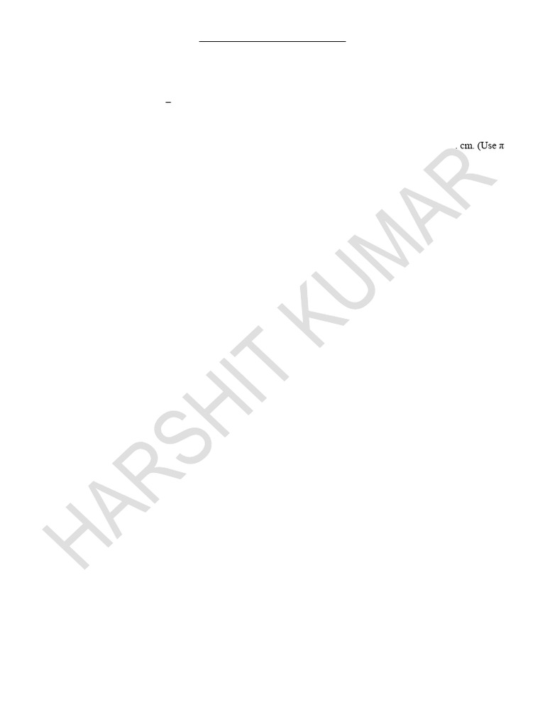 PYQs Surface Areas and Volumes | PDF | Sphere | Area