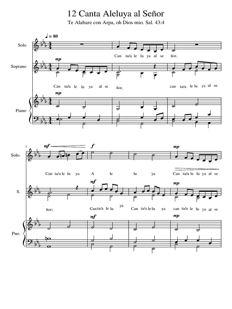 12 Canta Aleluya Al Seor | PDF