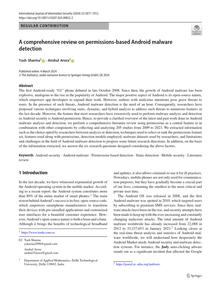 A comprehensive review paper | PDF | Android (Operating System) | Kernel (Operating System)
