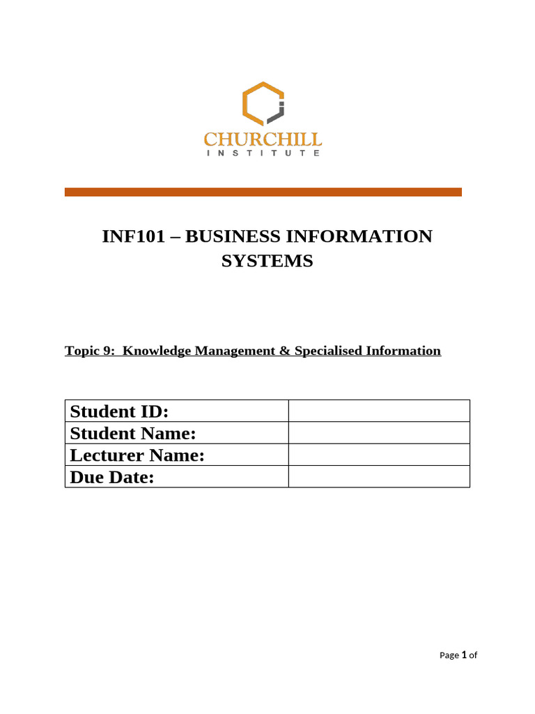 Week 9 Tutorial Exercises | PDF | Business