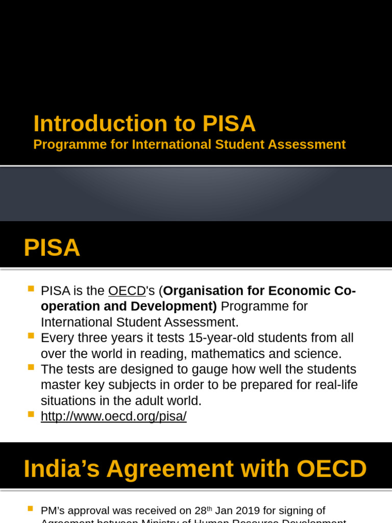 Introduction To Pisa | PDF | Atmosphere Of Earth | Programme For ...
