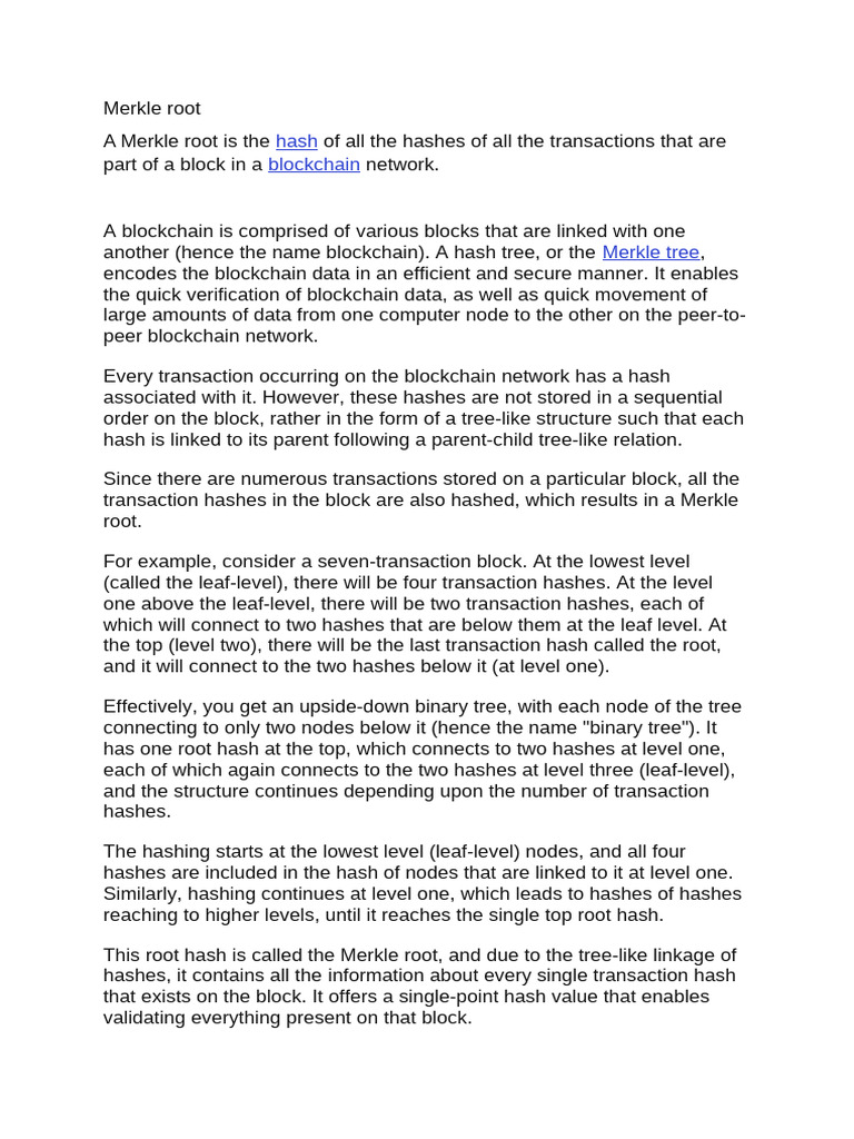 Merkle Root Pdf Algorithms And Data Structures Computing