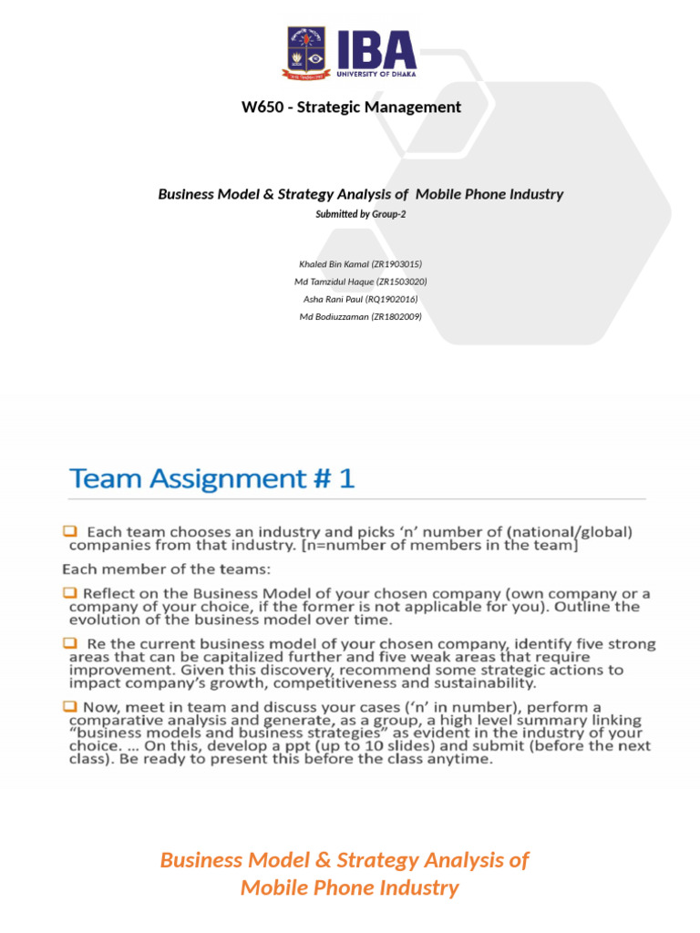 BUSINESS MODEL CANVAS Mobile phone industry | PDF | I Phone | Apple Inc.