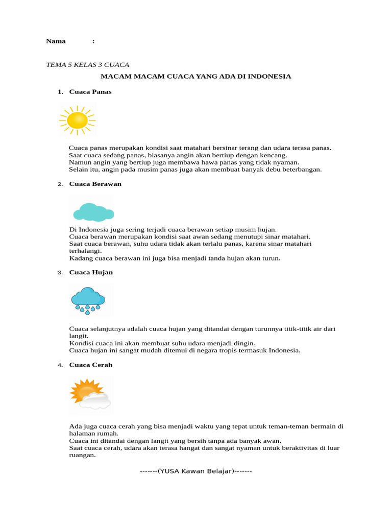 5. KELAS 3 CUACA | PDF