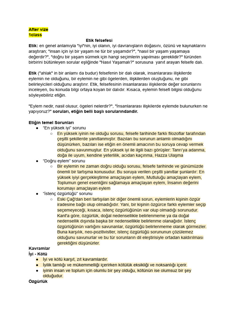 Felsefe After Vize | PDF