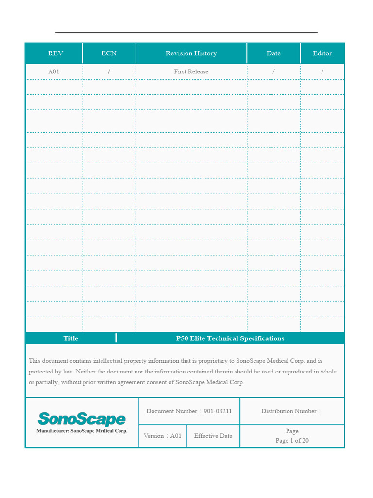 P50 Elite Technical Specifications | PDF | Computer Monitor | Medical ...