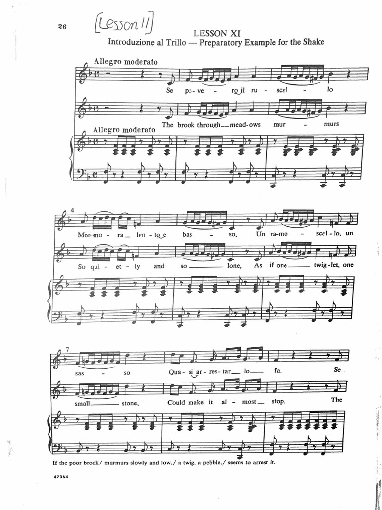 Vaccai Lesson 11 | PDF