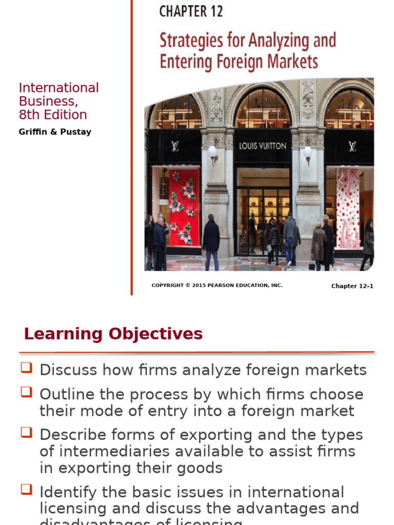 Topic 10 Strategies Analzing & Entering Foreign Markets | PDF | Exports ...