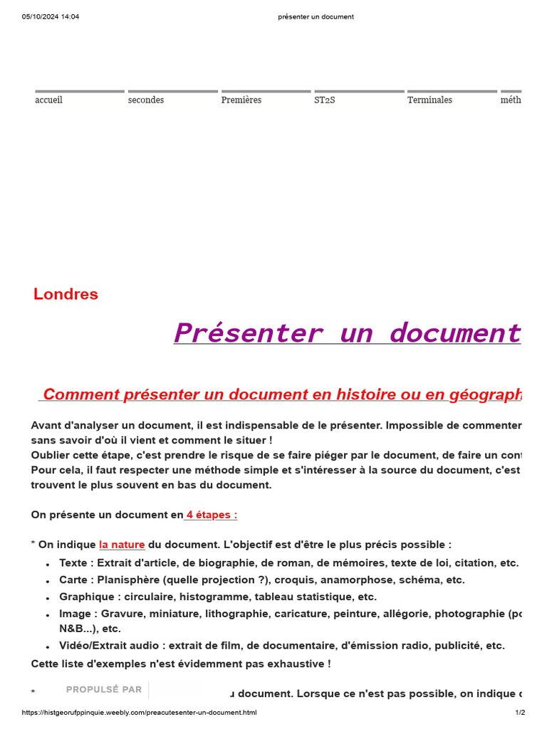 Présenter Un Document | PDF