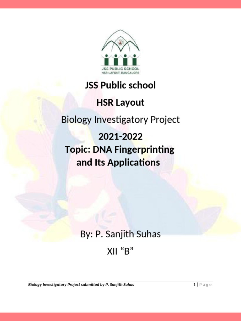 JSS Bio Proj 12 Faahima PDF | PDF | Infertility | Ovary