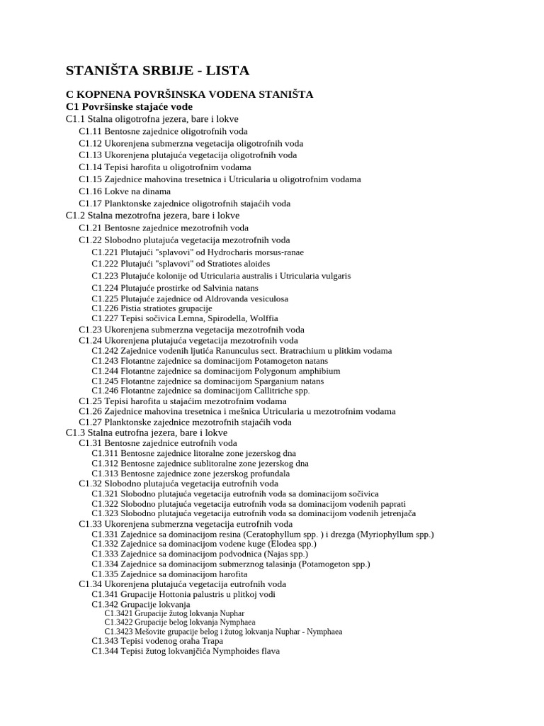 Kljuc Za Identifikaciju Stanista - Stampanje | PDF