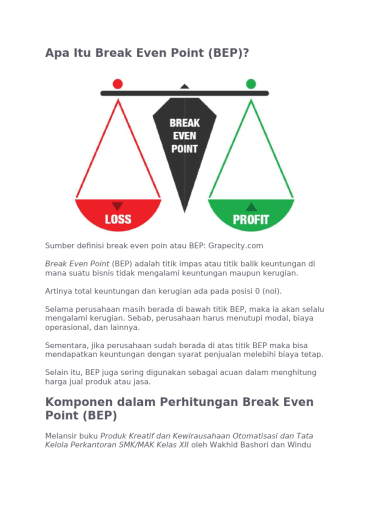 Panduan Praktis Break Even Point | PDF
