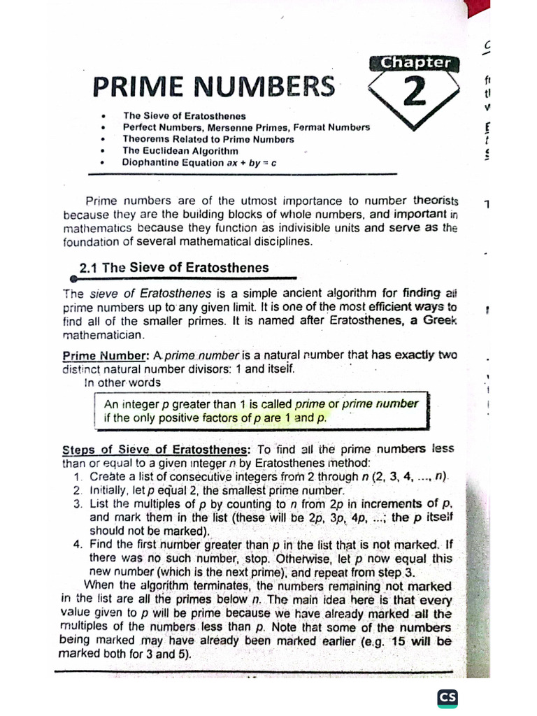 Number Theory (Chptr #2)) | PDF
