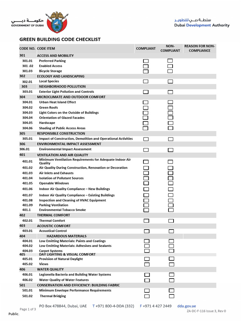 17 ZA DC F 116 Green Building Code Checklist | PDF | Green Building ...