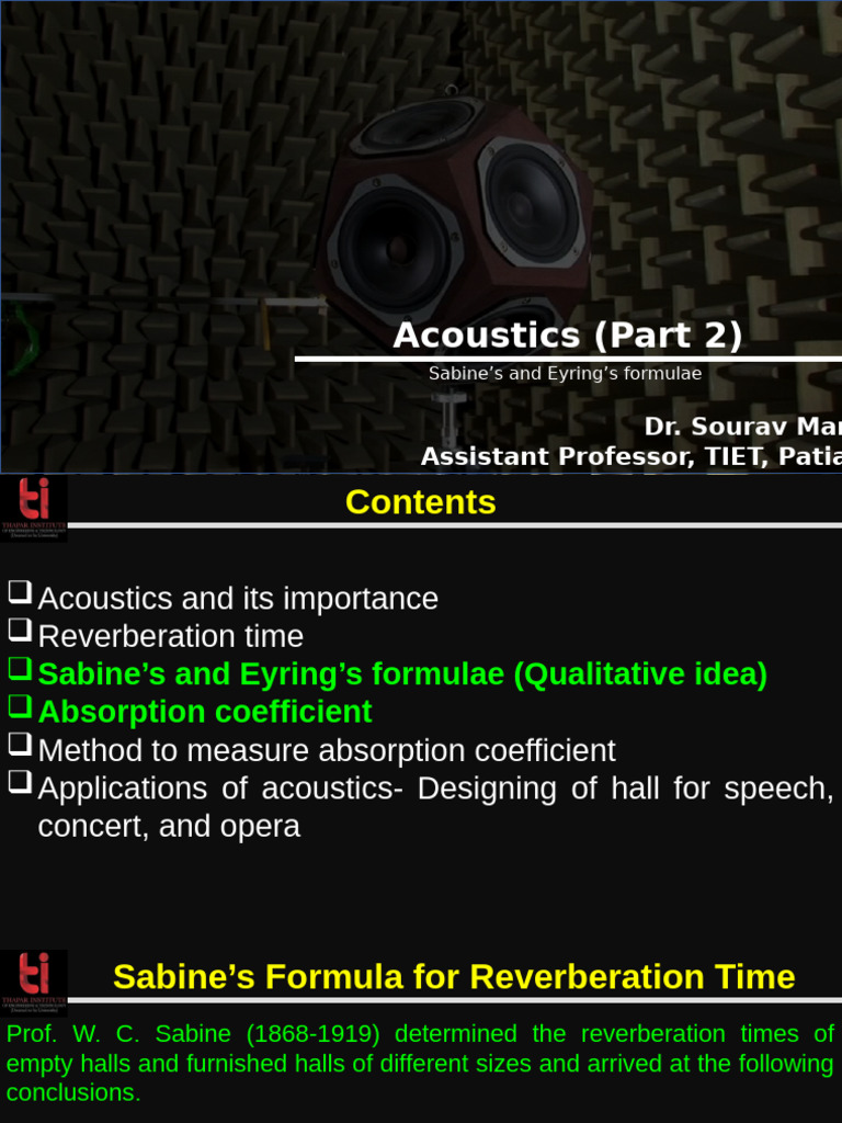 Acoustics 2 | PDF | Classical Mechanics | Applied And Interdisciplinary Physics