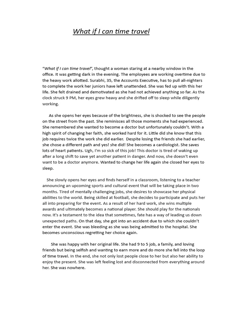 Time Travel: A Journey to Self-Acceptance | PDF | Self-Improvement ...
