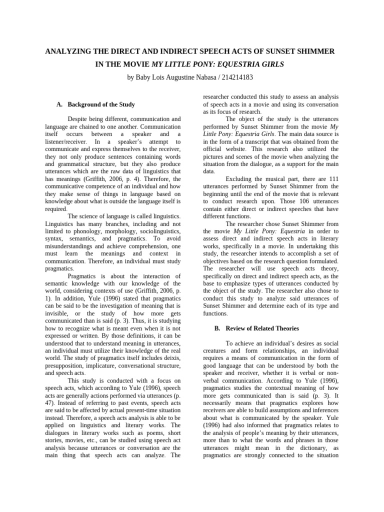 Sem-Prag Paper | PDF | Linguistics | Speech