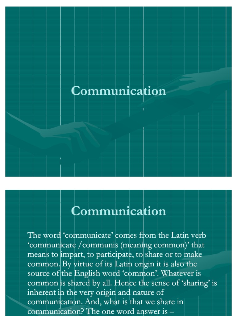 Communication Filters and Models | PDF | Nonverbal Communication | Body ...