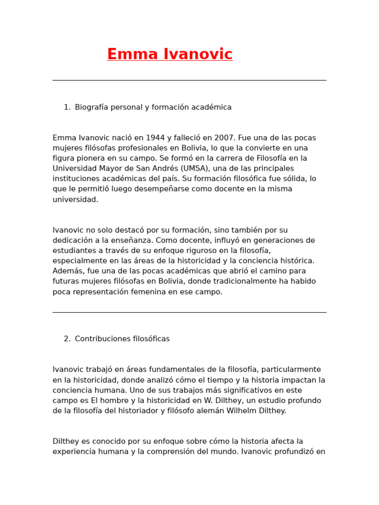 Emma Ivanovic (1944-2007) | PDF | Antropología | Interculturalidad