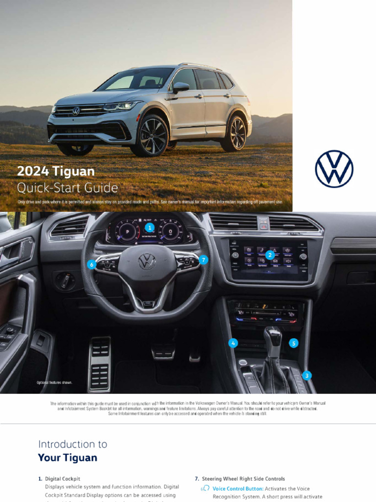 Volkswagen Tiguan Features Guide | PDF | Trunk (Car) | Menu (Computing)
