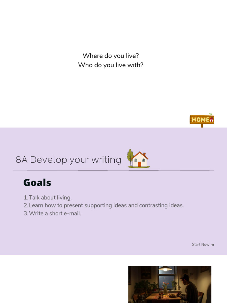 8A Develop Your Writing. Living | PDF