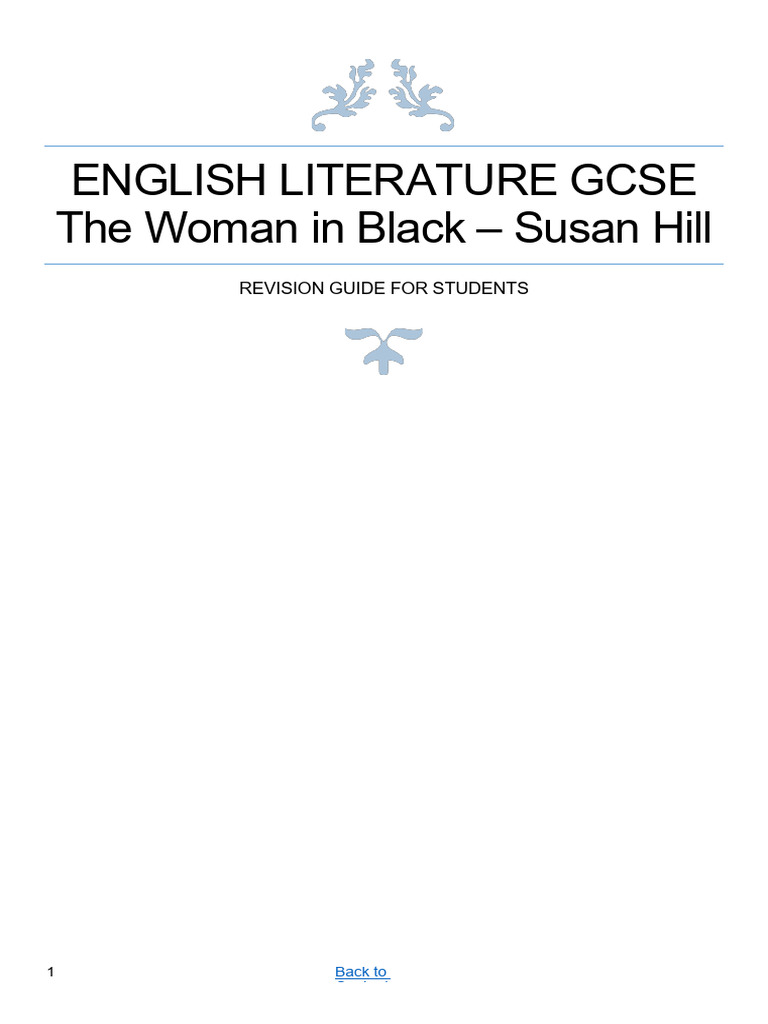 The Woman in Black Study Guide | PDF