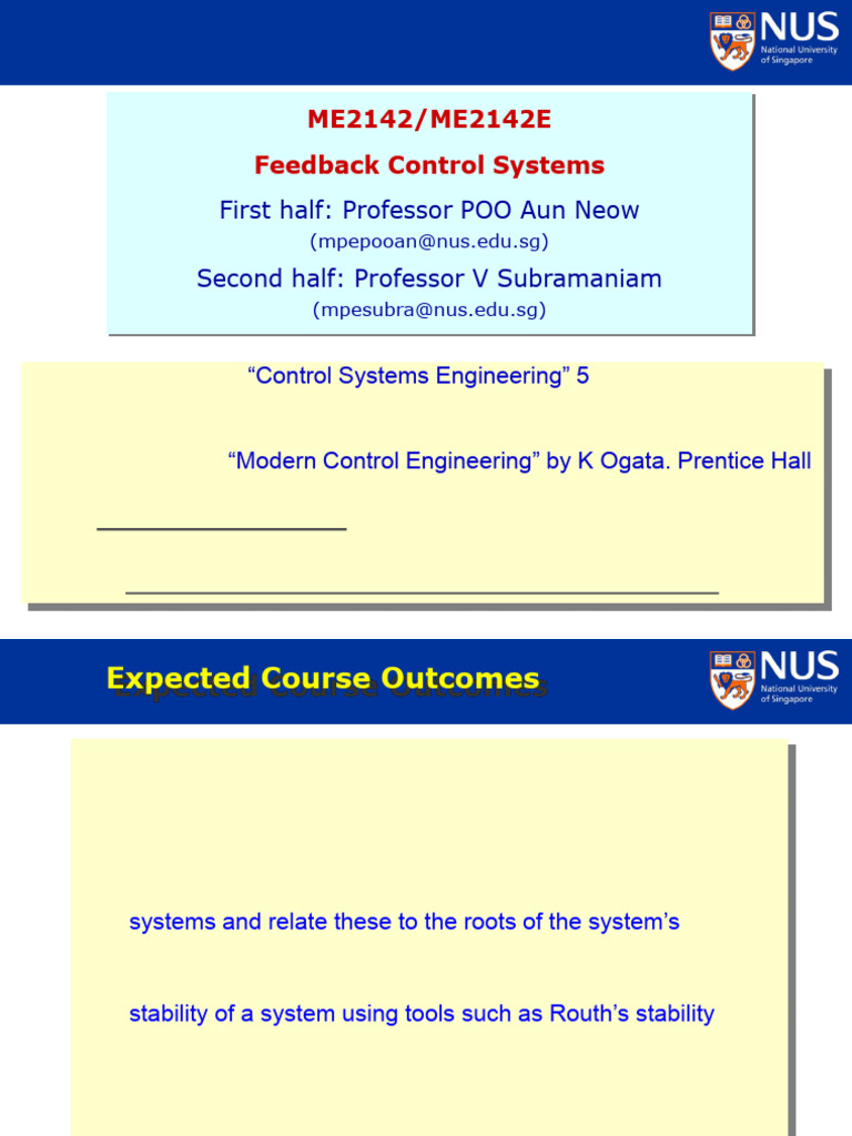 Feedback Control Systemsion Introduction PDF Free | PDF | Control Theory | Nonlinear System